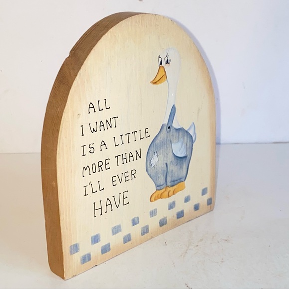 Crafty Folks | Accents | Vintage Wooden Goose With Quote Country ...